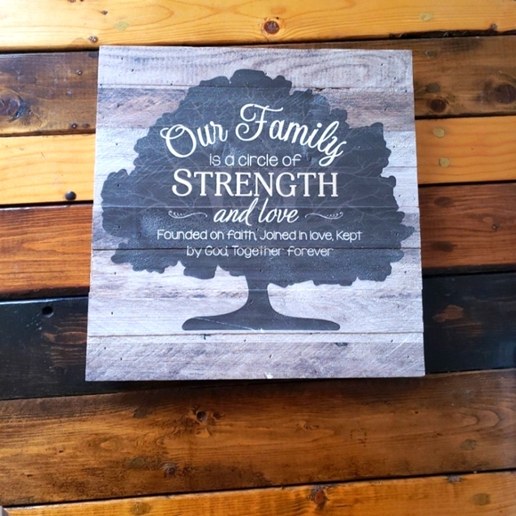 Accents | Wood Rustic Family Tree Wall Hanging Decor Sign | Poshmark